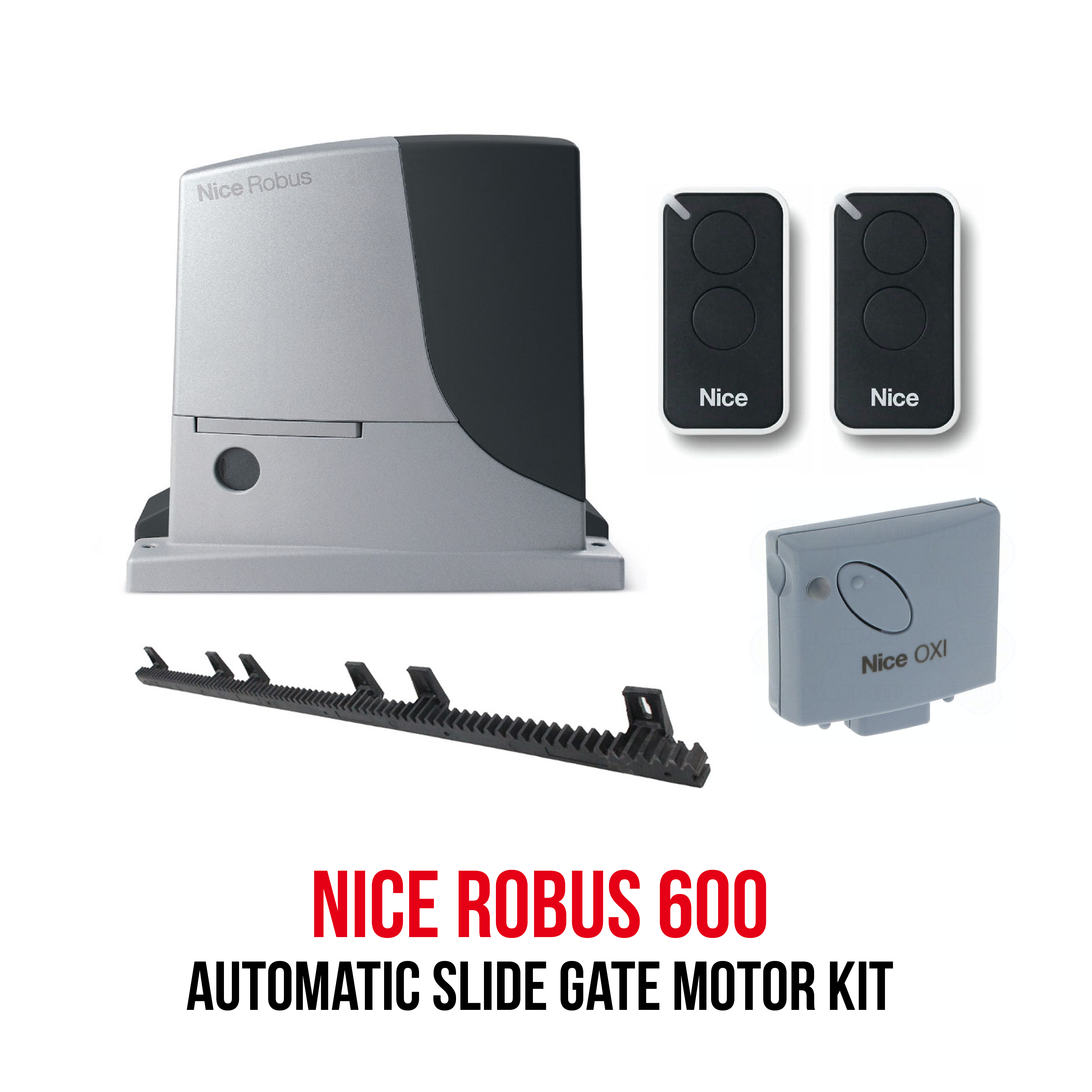 NICE ROBUS 600 Automatic Slide Gate Motor Kit – autoaccesssystems